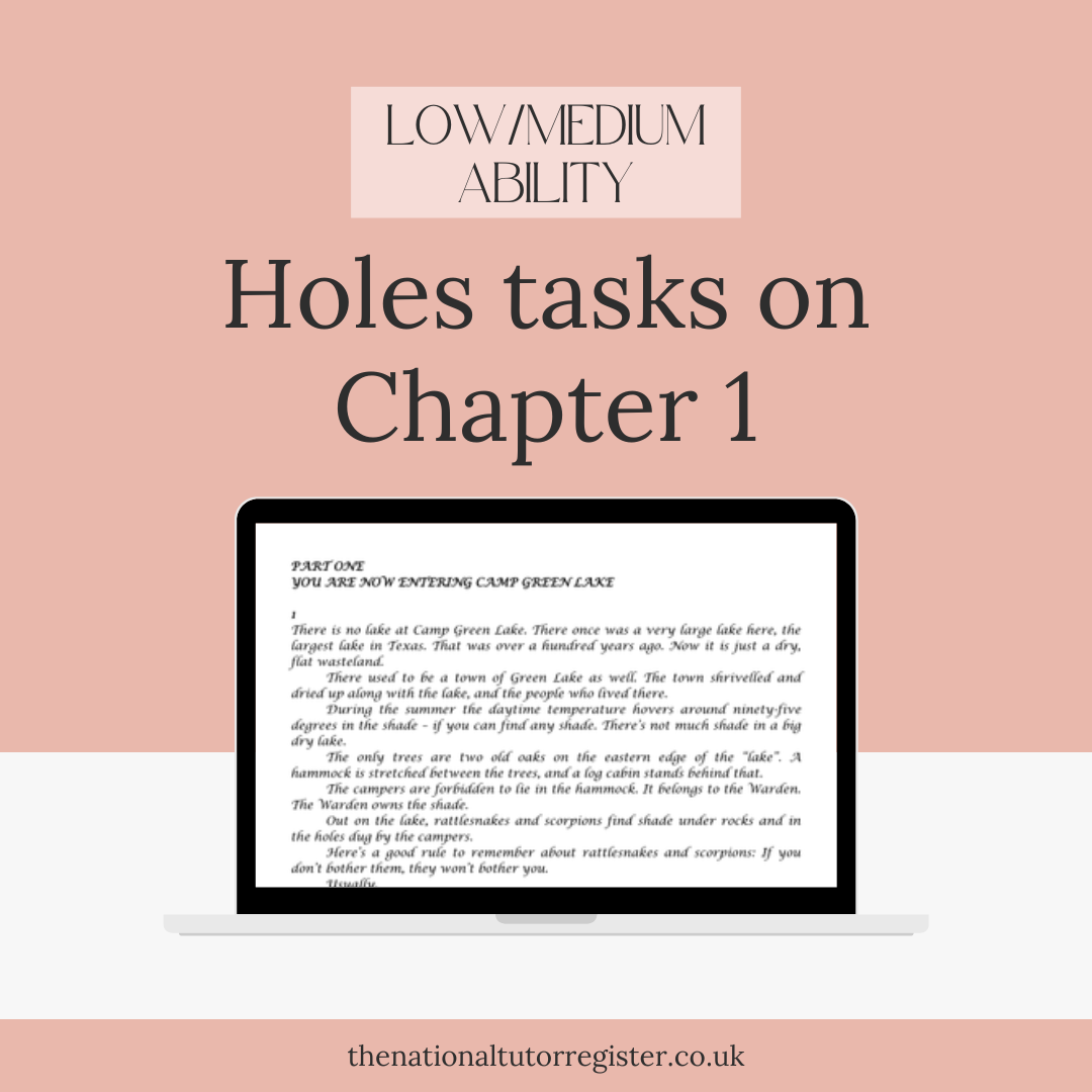 Holes tasks on Chapter 1 – The National Tutor Register